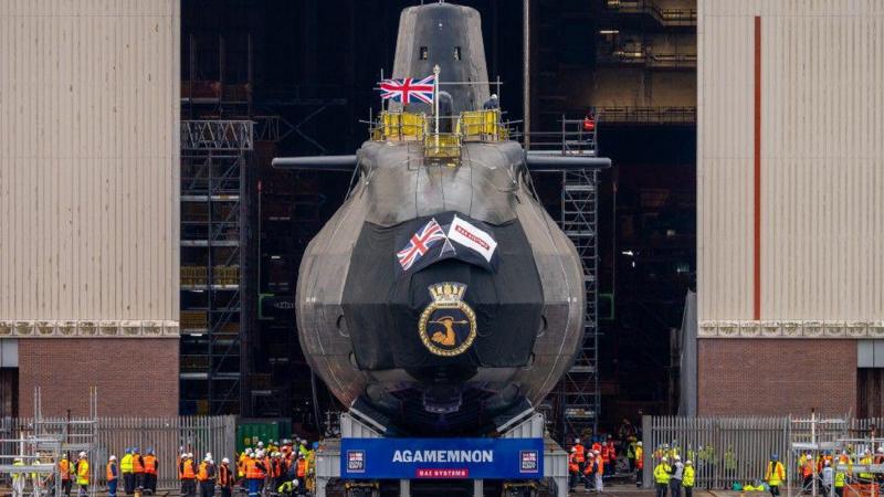 Sixth nuclear-powered attack submarine is launched in Barrow - BBC News