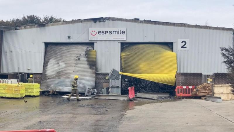 Swindon warehouse explosion caused by printing machine failure - BBC News