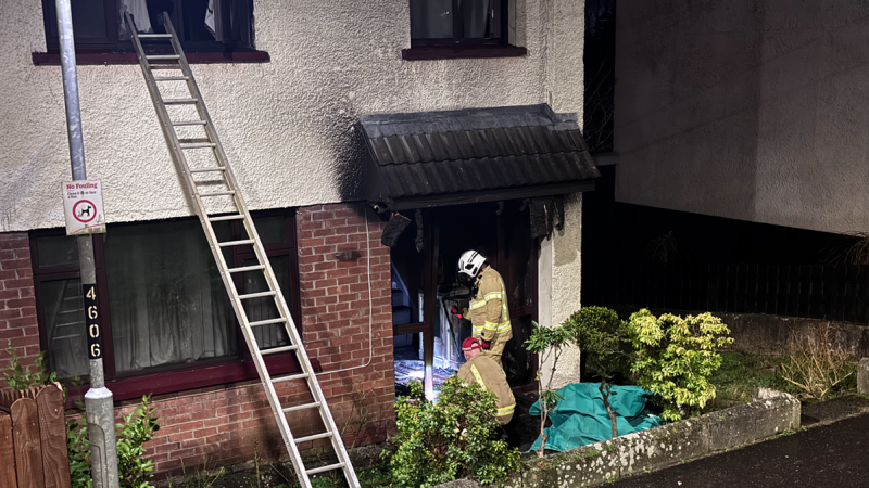 County Tyrone: Four rescued from Dungannon house fire - BBC News