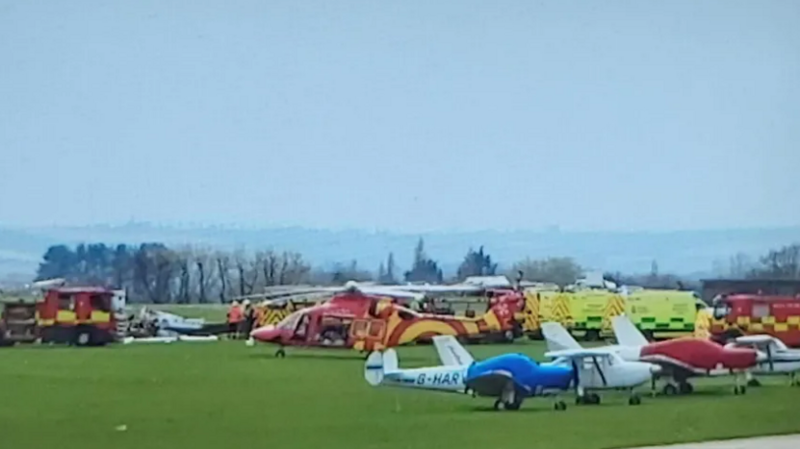 Duxford Airfield plane crash victim is named as pilot Simon Riggs - BBC ...