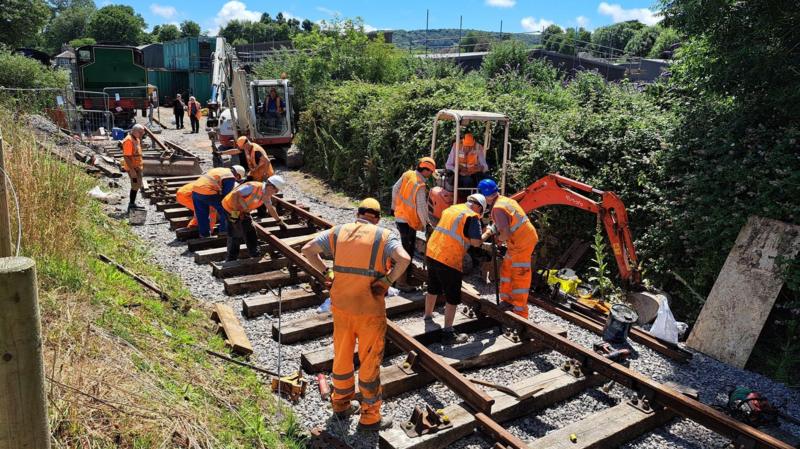 Shillingstone railway line rebuilt by volunteers officially opens - BBC ...