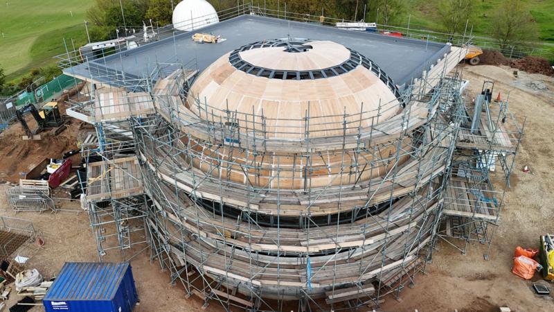 Sherwood Observatory: New pictures show construction of planetarium ...