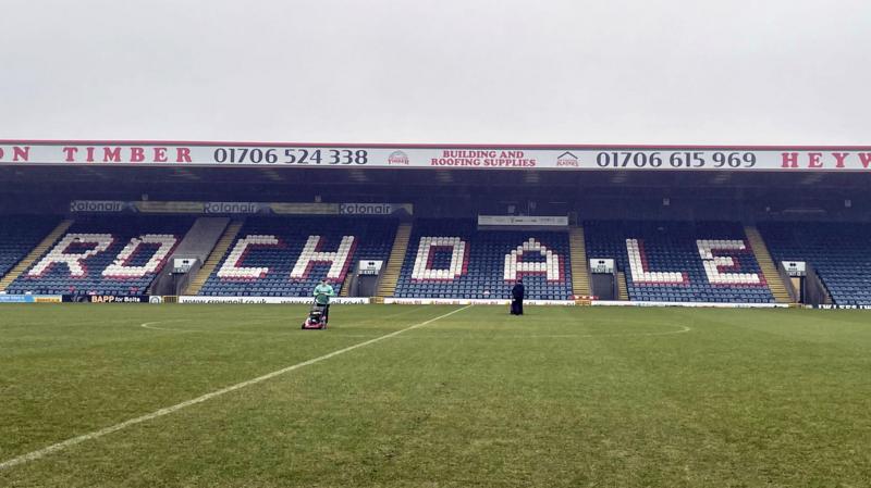 Rochdale AFC: Club condemns pitch invaders after penalty shootout loss ...
