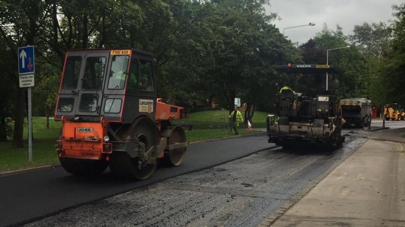 Lancashire: £61m plan to fix potholes and resurface roads - BBC News