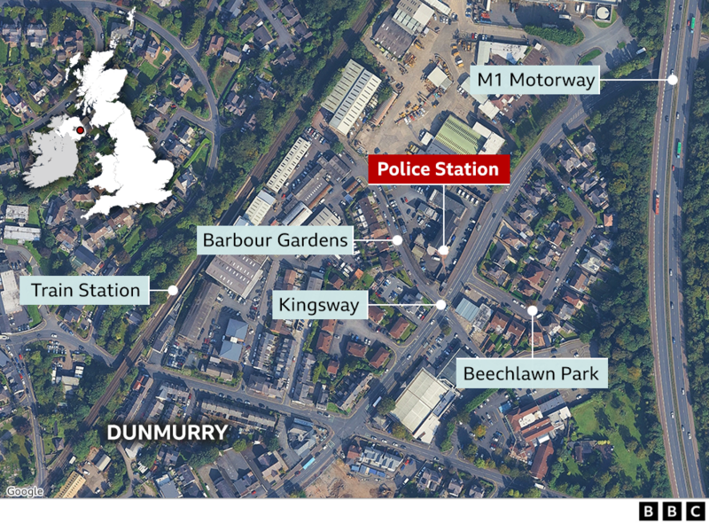 Explosion at police station treated as attempted murder - BBC News