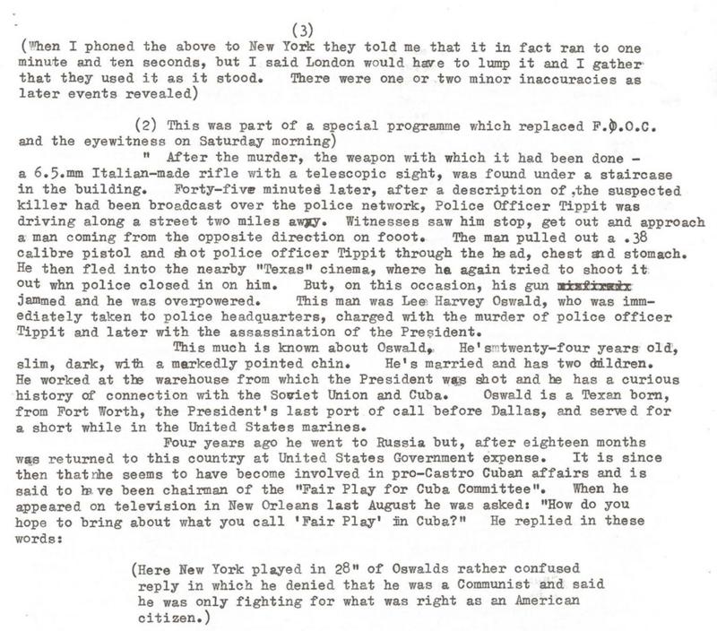 Reporting JFK's assassination: A BBC correspondent's notes - BBC News
