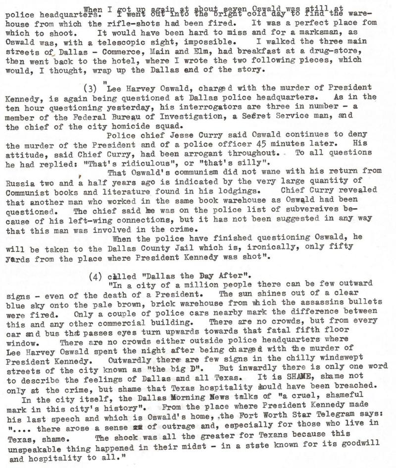 Reporting JFK's assassination: A BBC correspondent's notes - BBC News