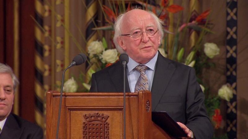 In pictures: Irish President Michael D Higgins visits UK - BBC News