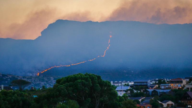 Cape Town wildfires in pictures - BBC News
