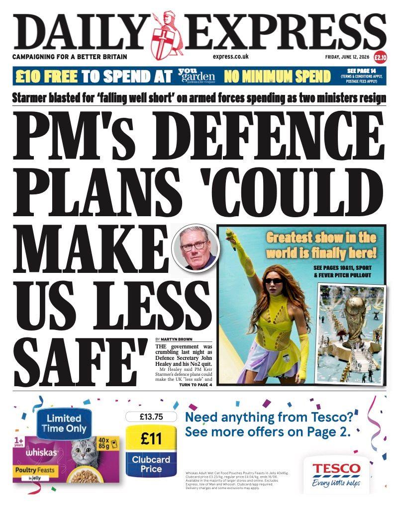 Newspaper headlines: 'Healey torpedoes Starmer' and 'Game on!' - BBC News