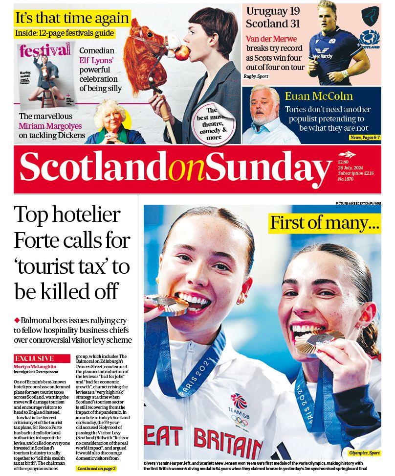 Scotland's papers: Tourist tax plea and 'dire' Tory relationship - BBC News