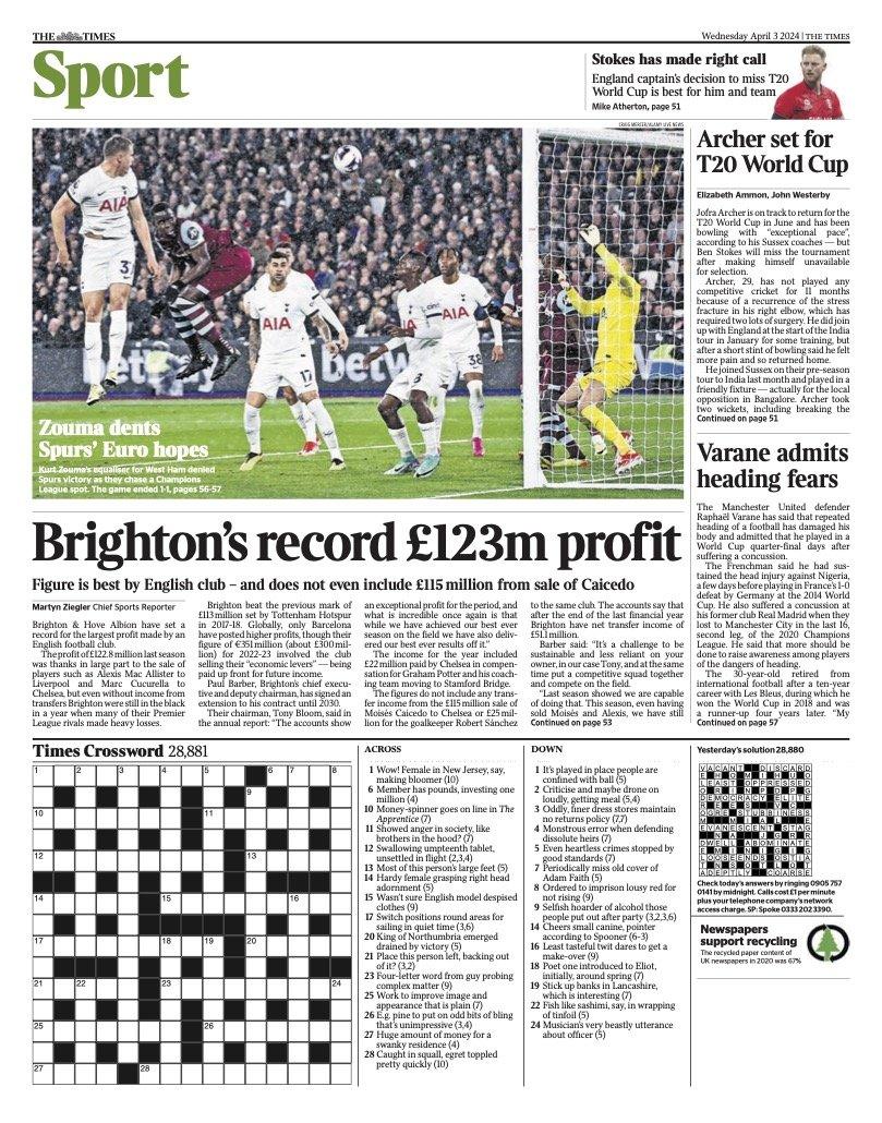 Wednesday's back pages - BBC Sport