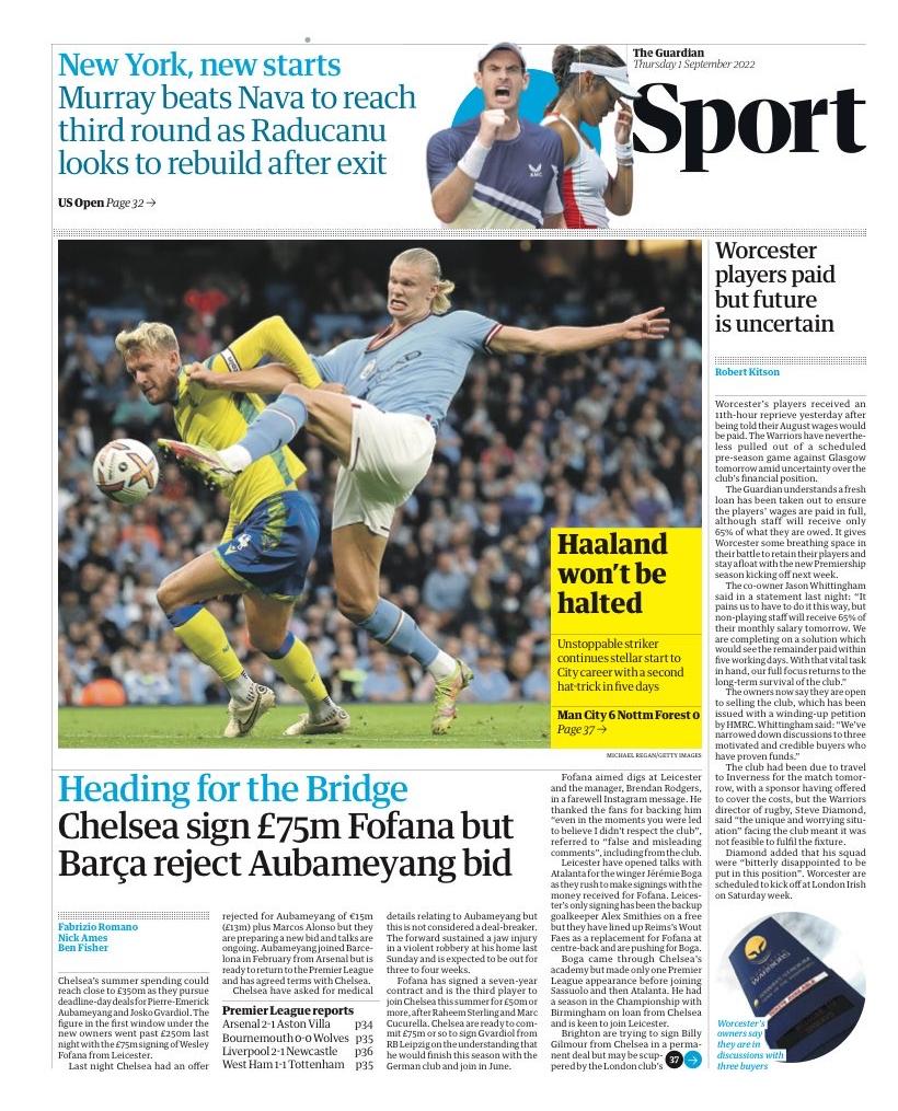 Thursday's sports pages - BBC Sport
