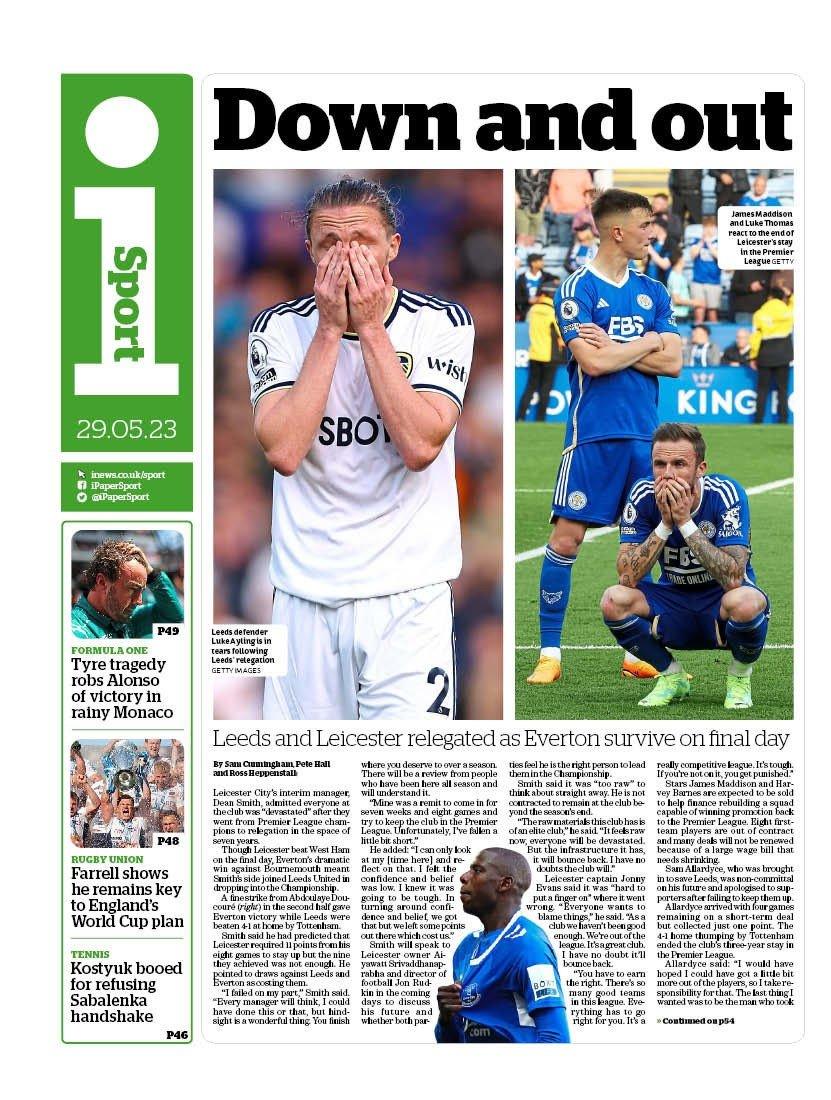 Monday's back pages - BBC Sport
