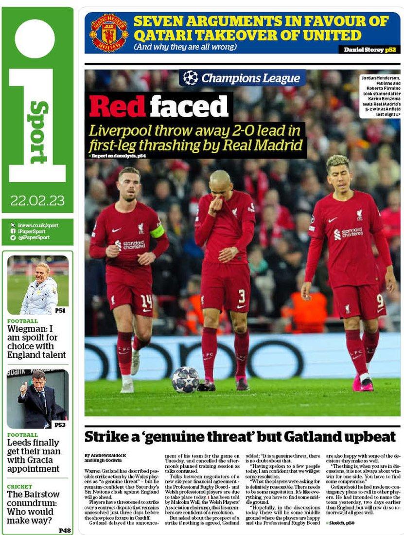 Wednesday's back pages - BBC Sport