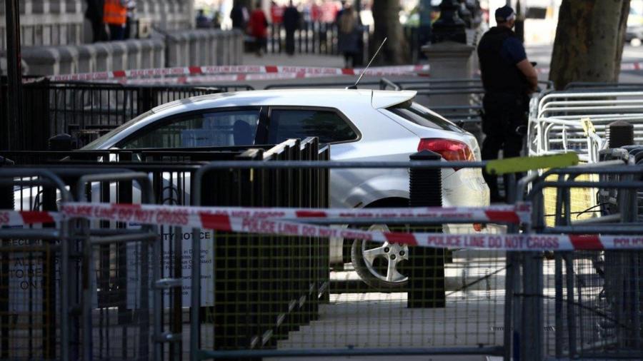 Watch: Live coverage after car hits gates to Downing St - BBC News
