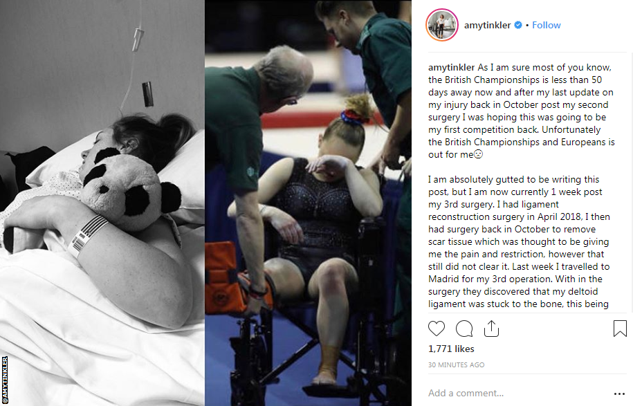 Amy Tinkler: Olympic bronze medallist to miss European Championships ...