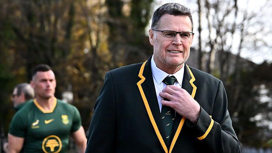 Rassie Erasmus: Springboks tie in coach to 2031 Rugby World Cup - BBC Sport