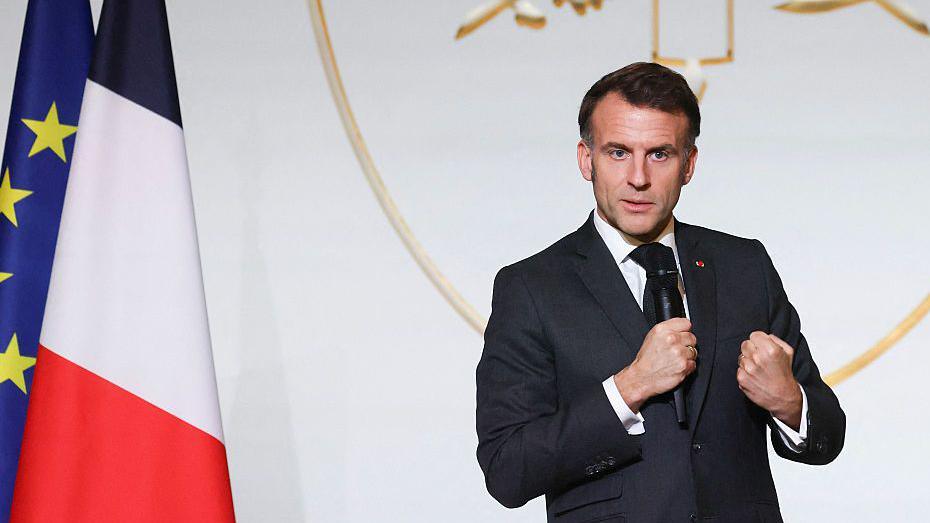 Macron urges Europe to start acting like world power - BBC News