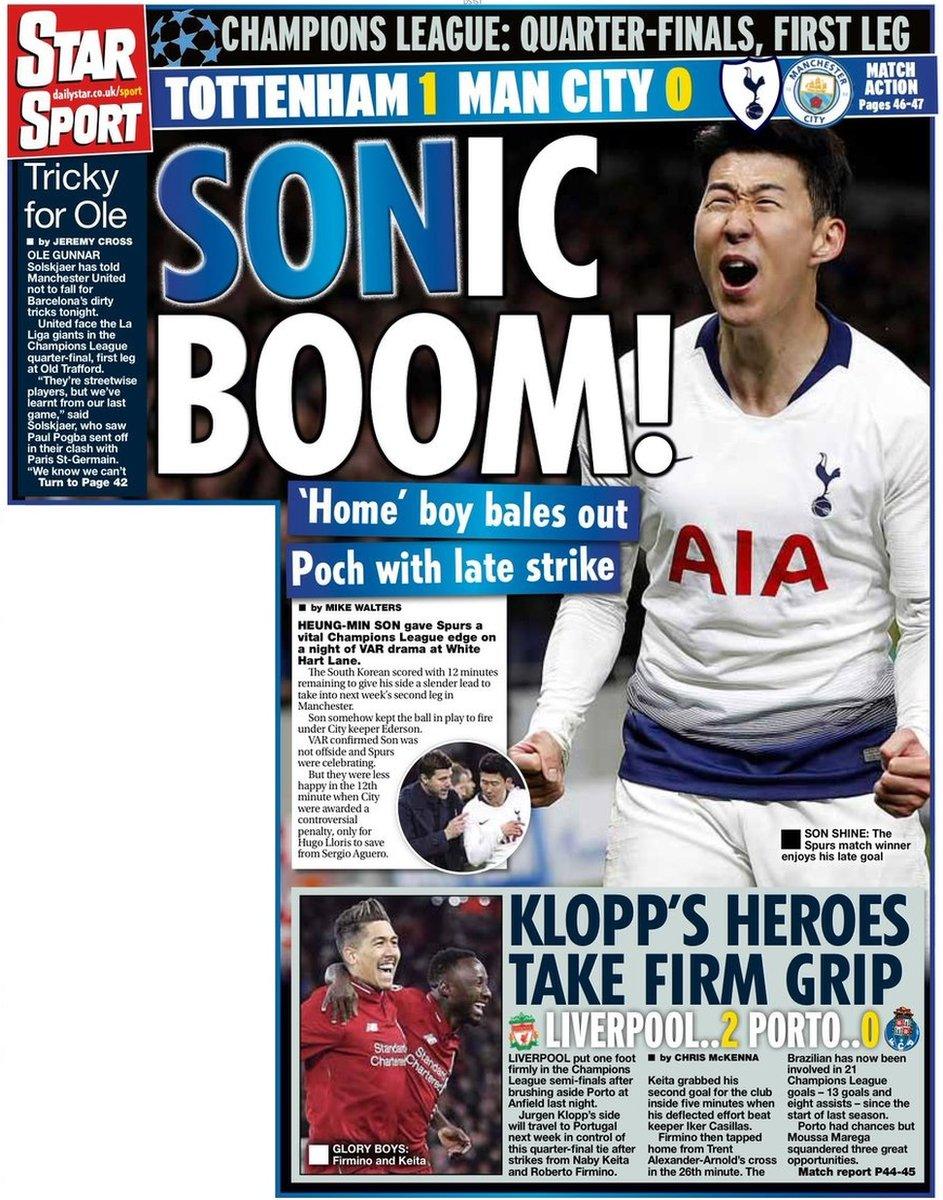 Wednesday's back pages - BBC Sport