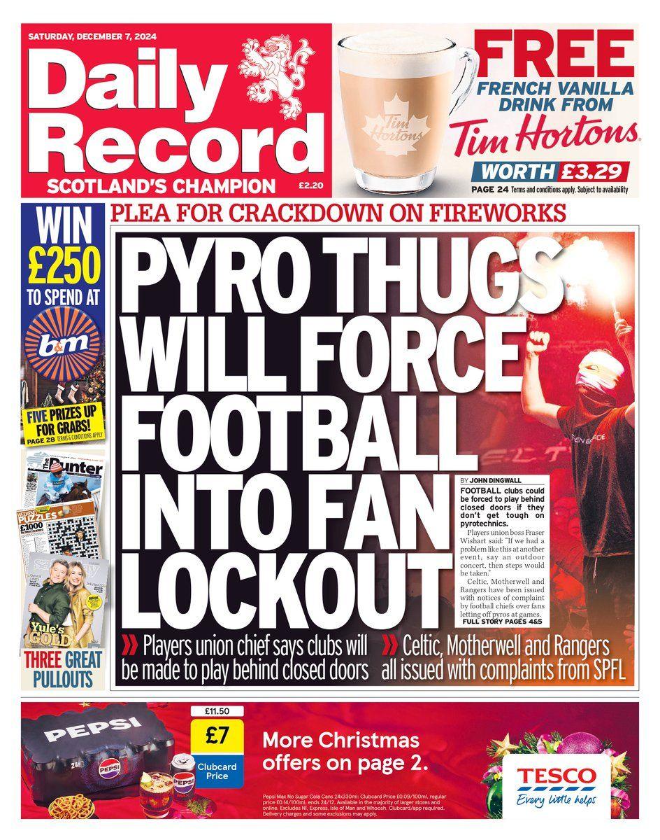 Scotland's papers: Football pyro thugs and Budget fallout - BBC News
