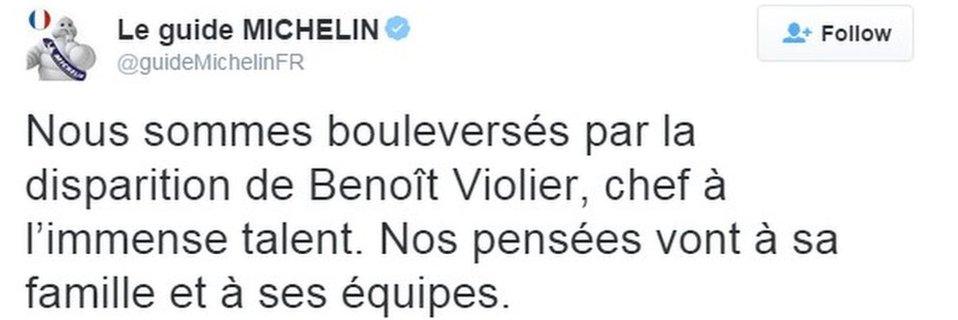 Benoit Violier: Tributes pour in for 'world's best chef' - BBC News