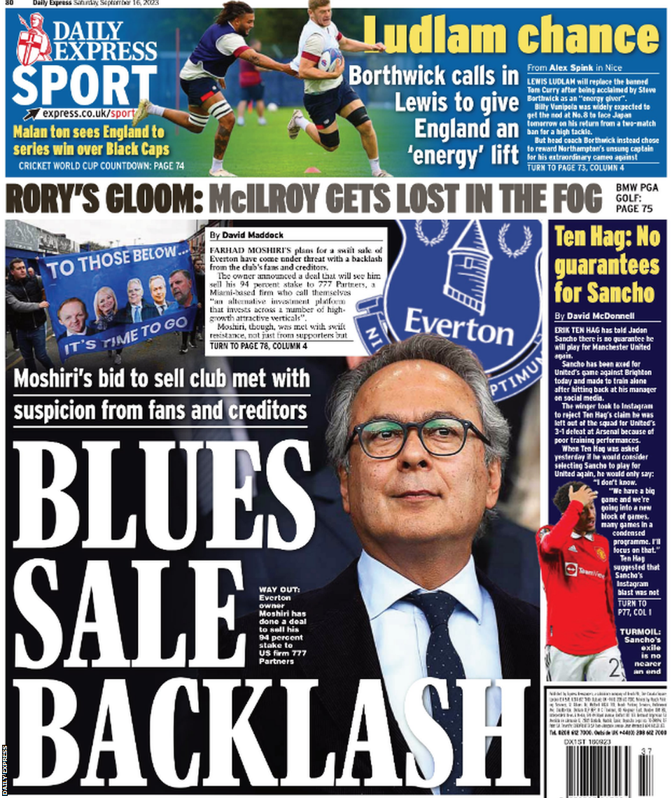 Saturday's back pages - BBC Sport