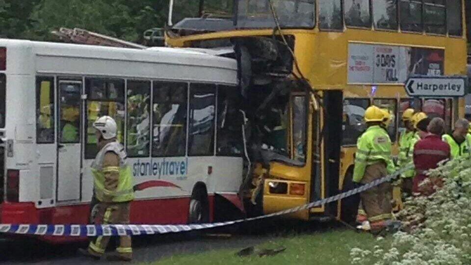 Stanley bus crash: Firm liable after driver blacked out - BBC News