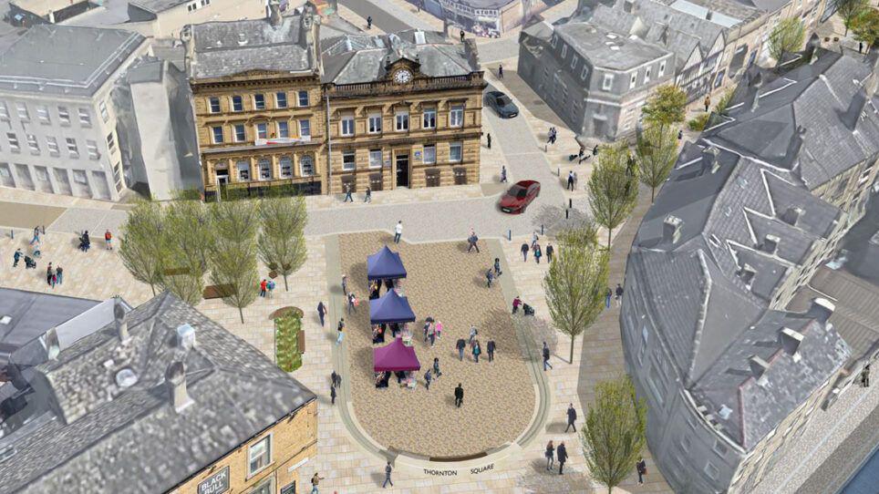 Work begins on £19m Brighouse town centre improvement scheme - BBC News