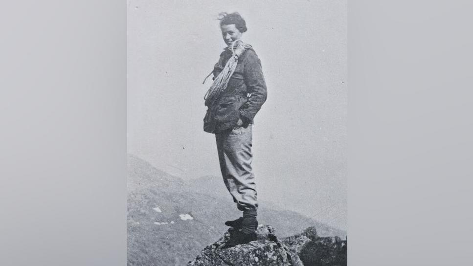 Boots and rope from Mabel Barker's Scafell climb among treasures - BBC News