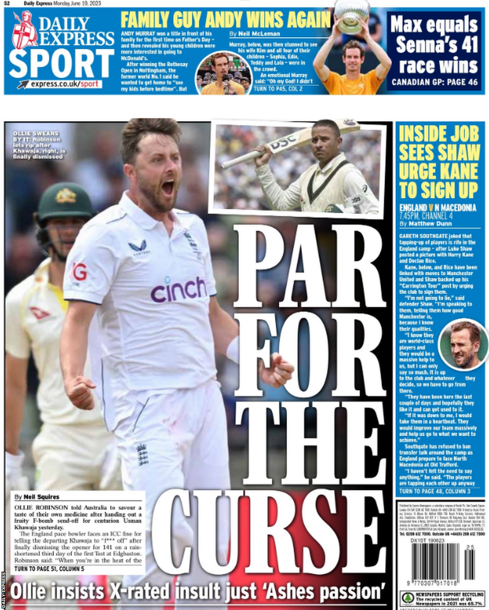 Monday's back pages - BBC Sport
