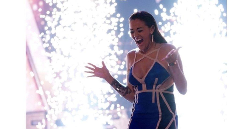 Cornwall bar worker Angel Flukes scoops 85K talent win - BBC News