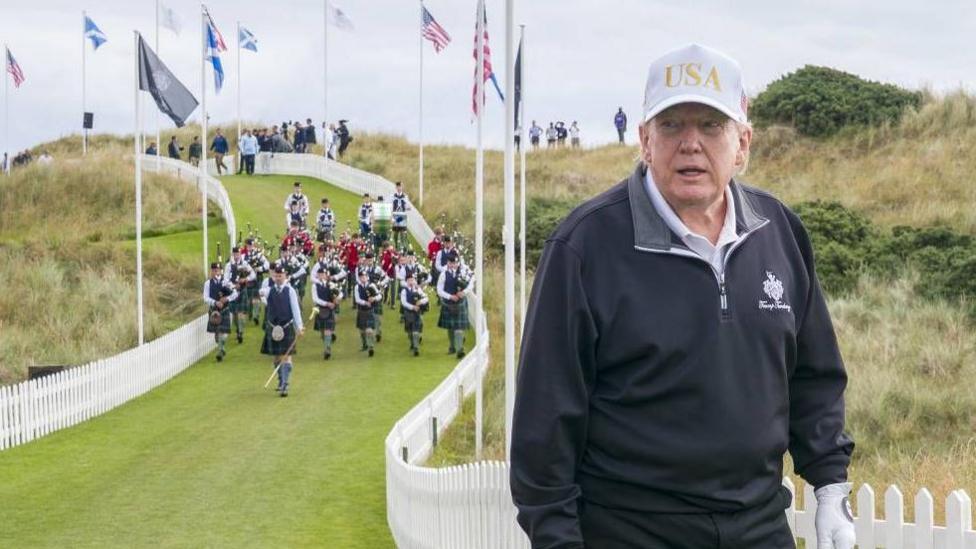 How President Donald Trump is spending time in Scotland - BBC News