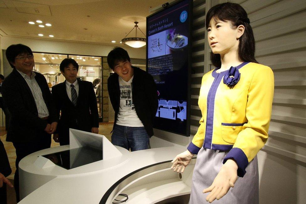 Toshiba's robot is designed to be more human-like - BBC News