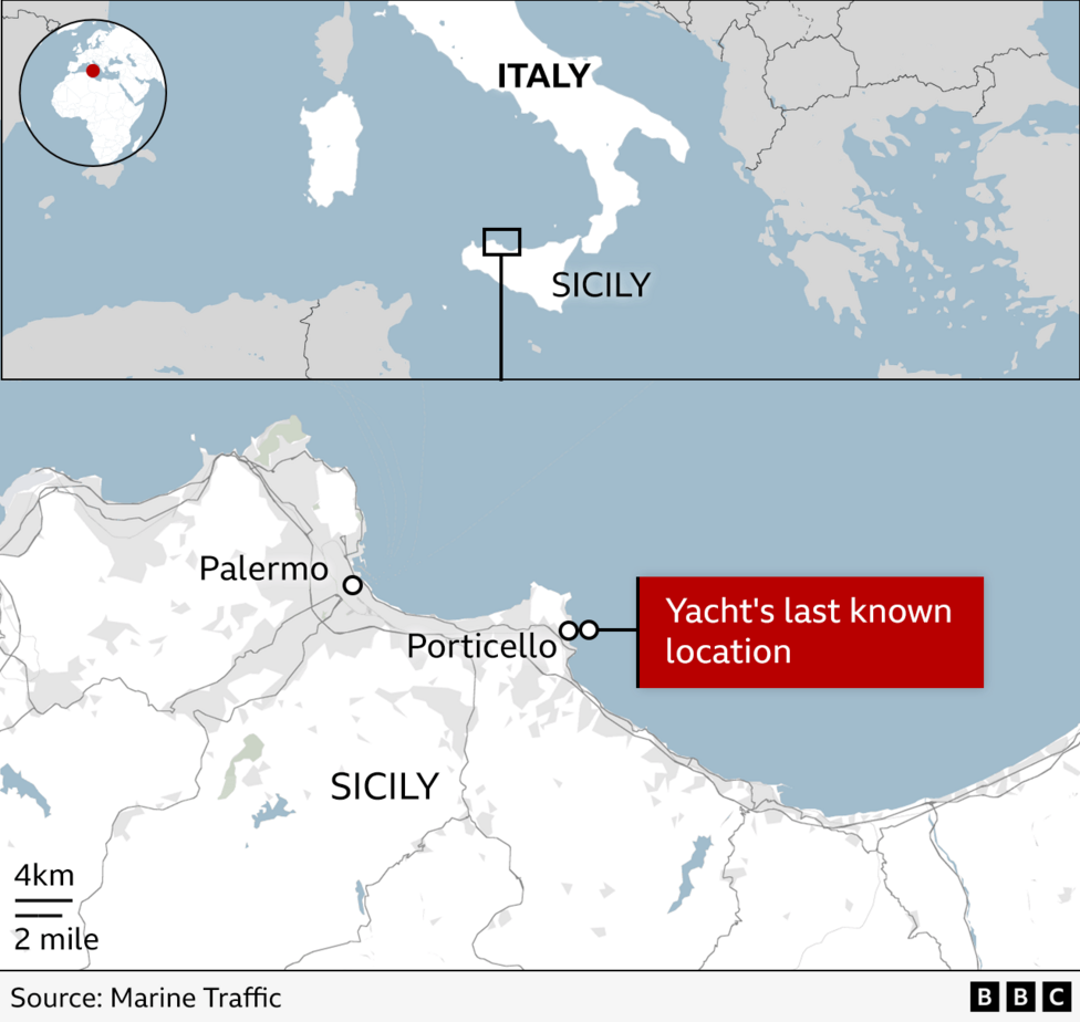 Sicily Bayesian yacht sinking - how tragedy unfolded - BBC News