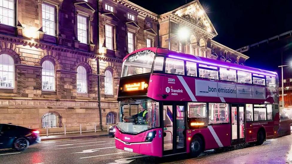 Translink: Late night bus and train services begin on Friday - BBC News