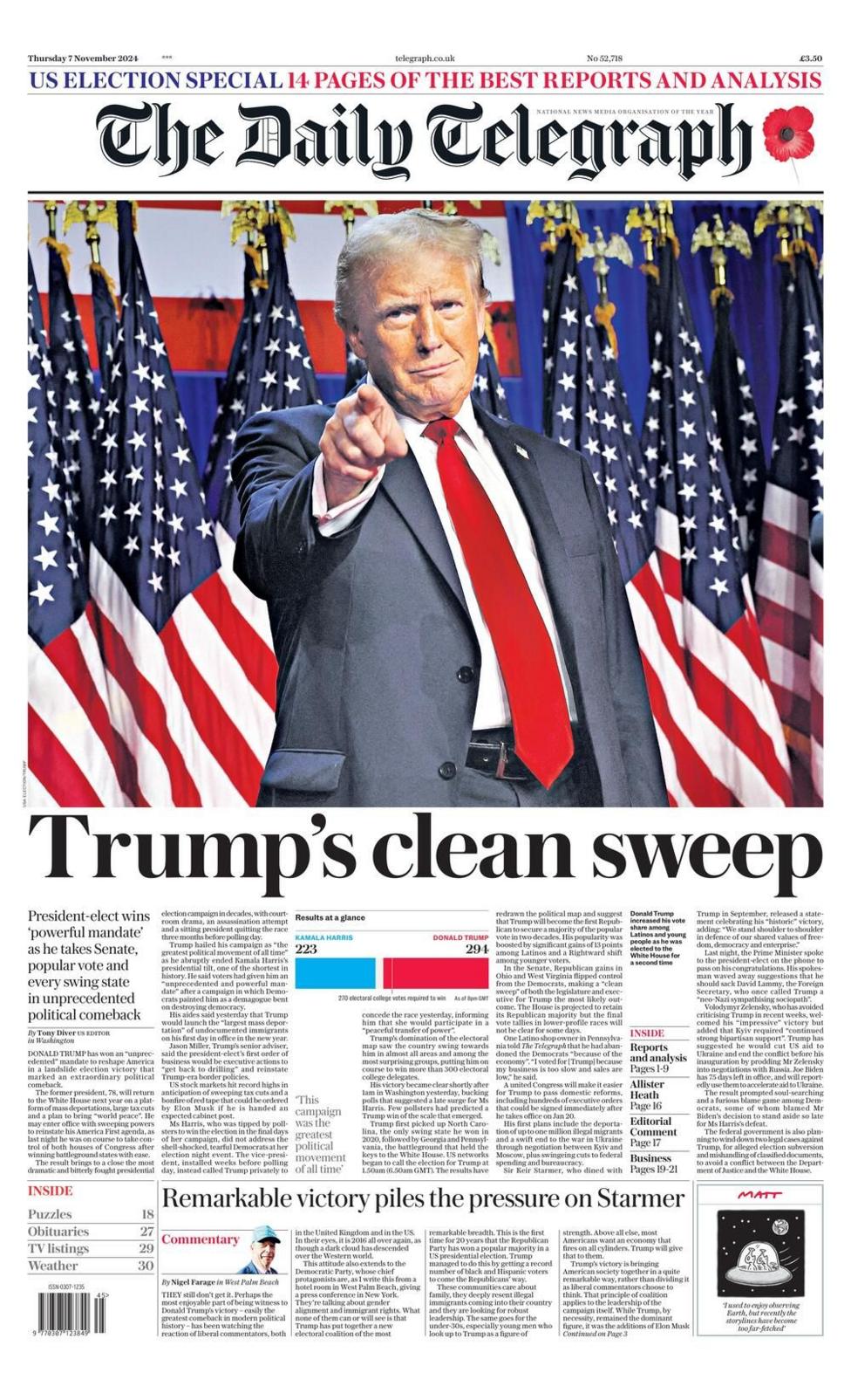 Scotland's papers: 'Star spangled spanner' Trump back in office - BBC News