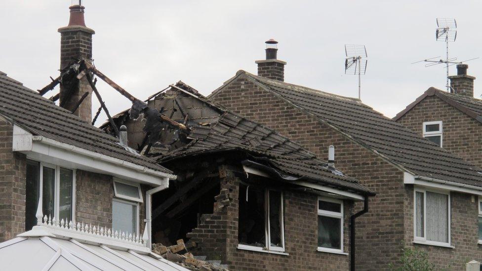Derbyshire explosion: husband and wife found dead in wreckage - BBC News