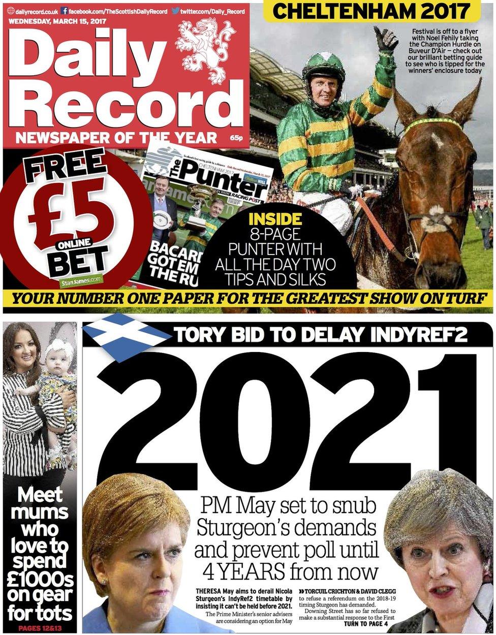 Scotland's papers: Indyref2 polls and Wills ski 'scandal' - BBC News