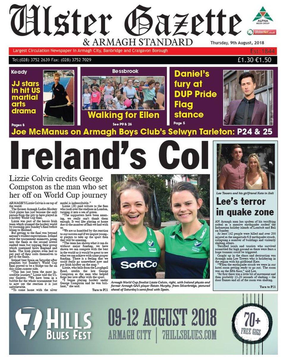 NI weekly papers: Hockey heroes and boy racers - BBC News
