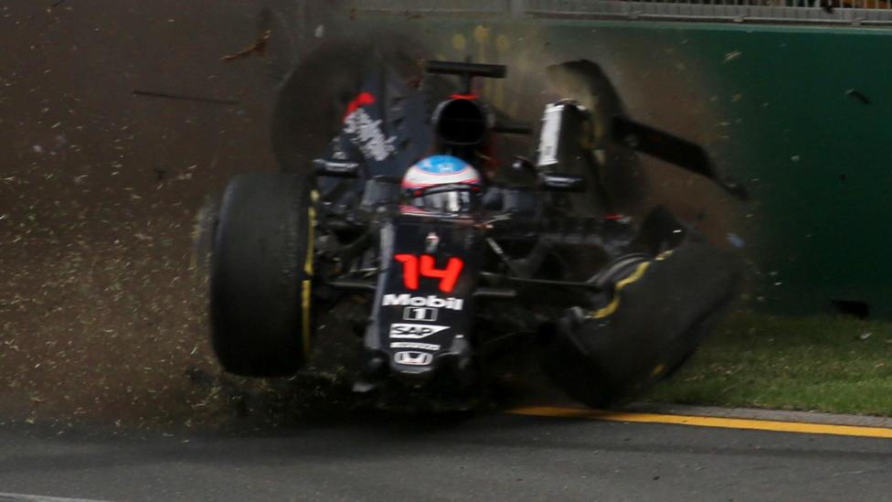 Australian Grand Prix crash: Fernando Alonso suffers huge accident ...