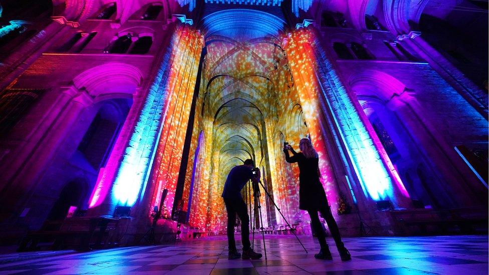 Durham Cathedral light show dazzles visitors with science spectacular ...