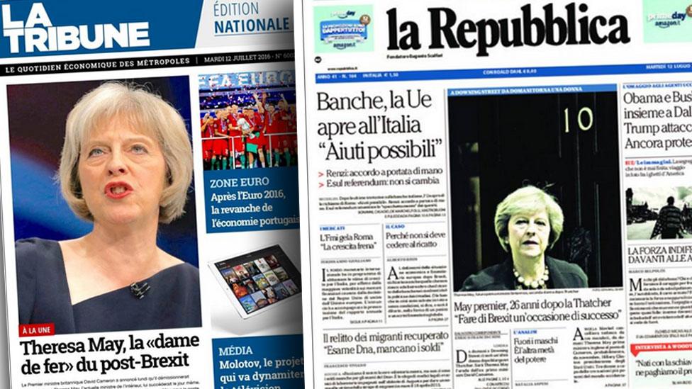 European media's 'sigh of relief' over May premiership - BBC News