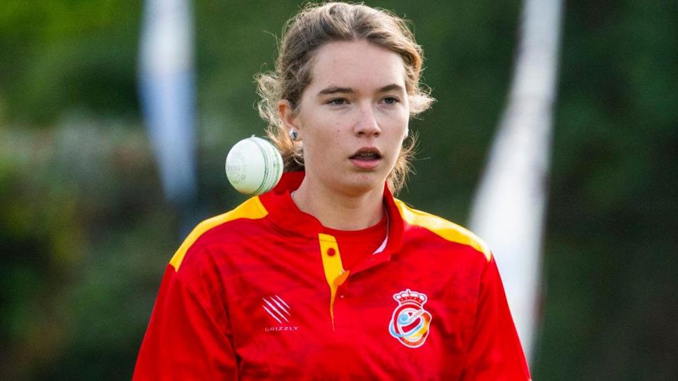 Kat Frost: Devon teenager playing international cricket for Spain - BBC ...