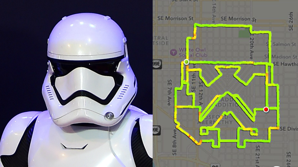 Runner's routes make Star Wars maps - BBC News