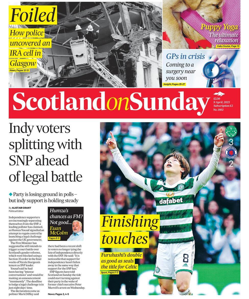 Scotland's papers: Sturgeon's tough week and Murrell motorhome seized ...