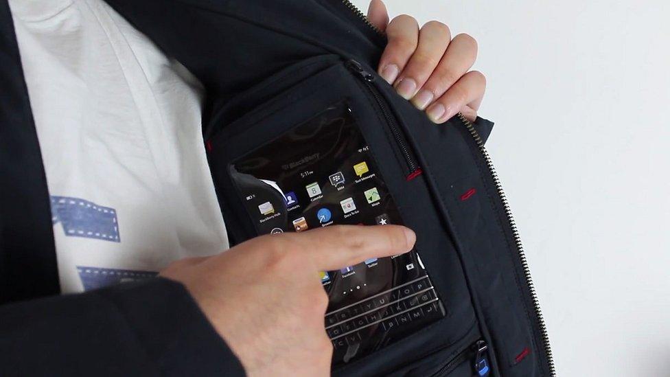 CES 2017: The jacket that lets you stash 42 gadgets - BBC News