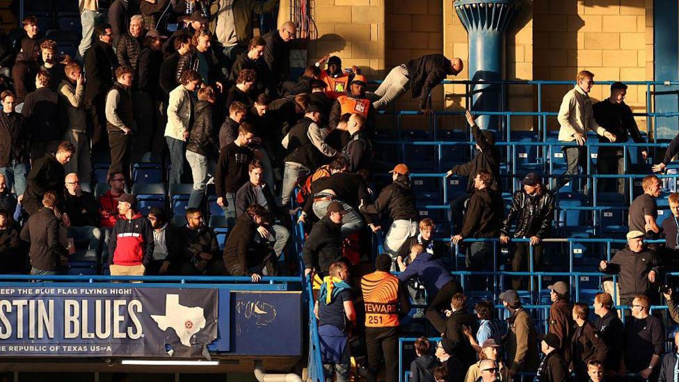 Djugarden fans in Chelsea sections at Stamford Bridge - fans asked for ...