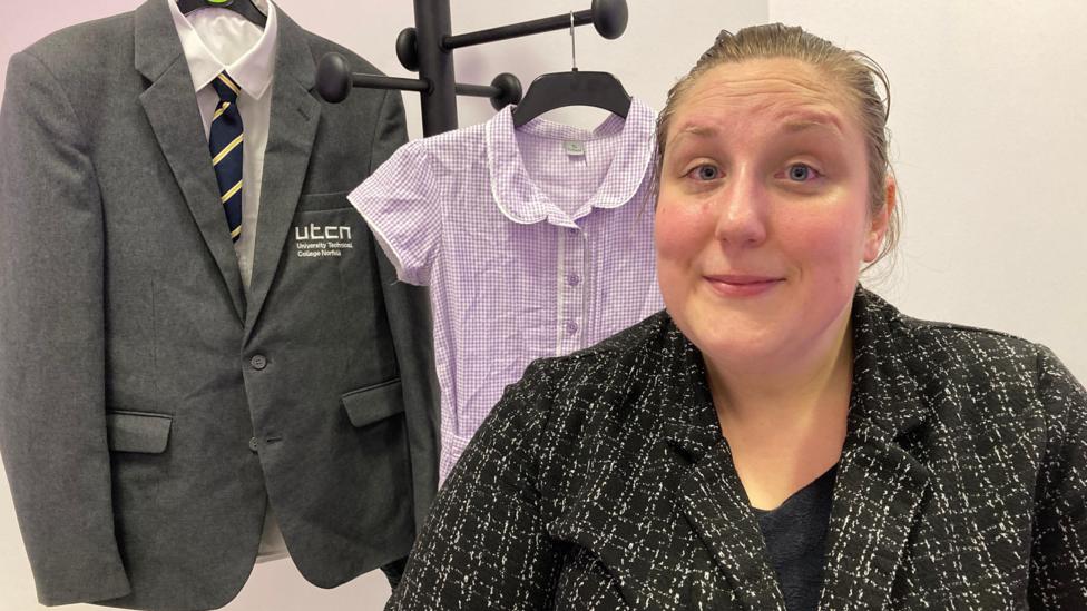 Free school uniform 'pop-up' in Norwich to ease cost of new term - BBC News