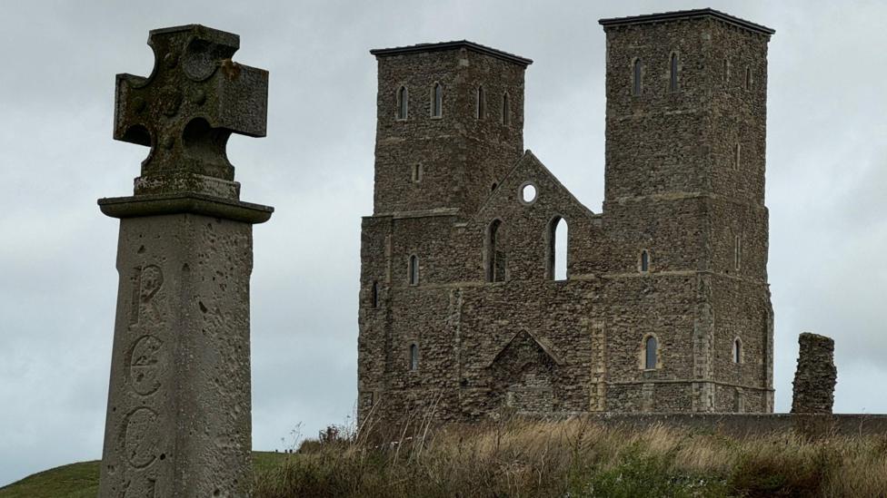 Reculver: Historic landmark opens for first time in a decade - BBC News